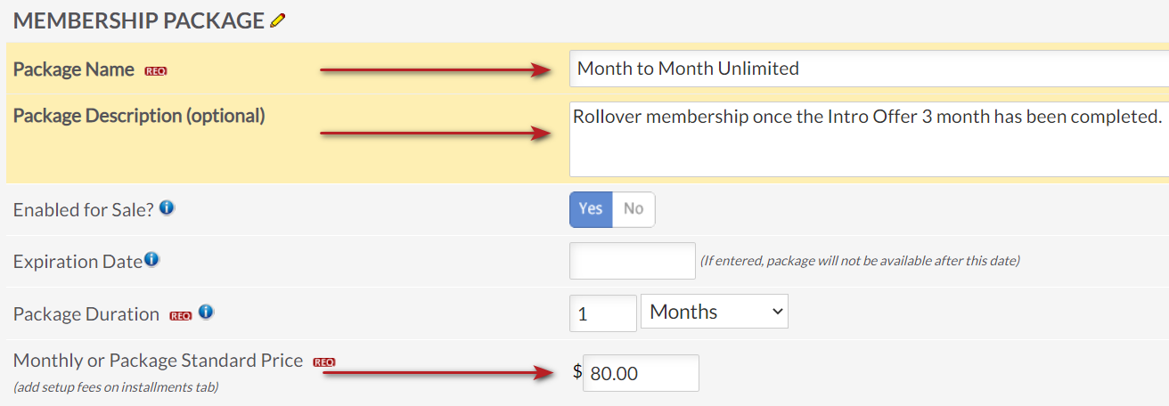Best Practices: Package Rollover – ClubReady Support