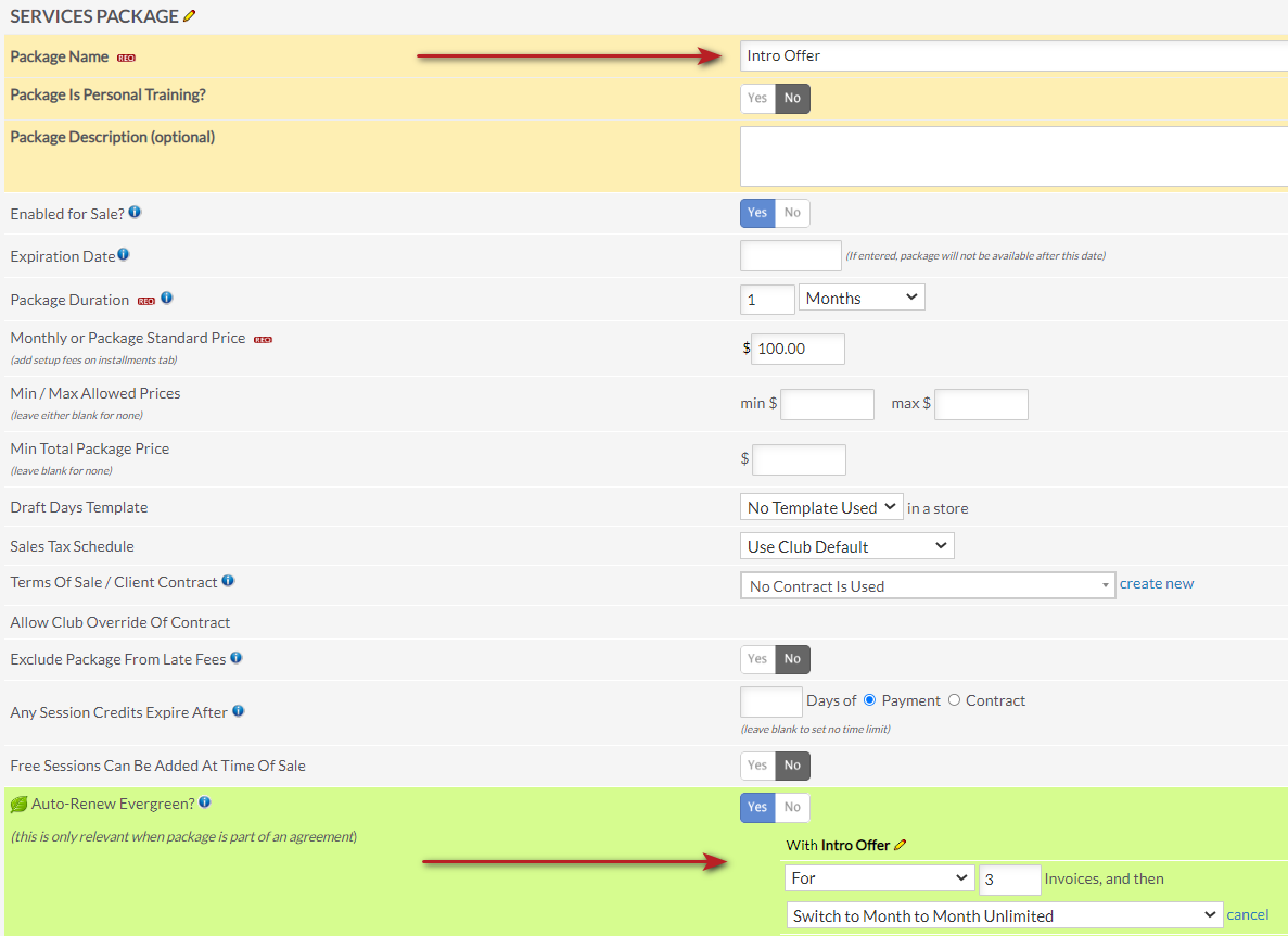 Best Practices: Package Rollover – ClubReady Support