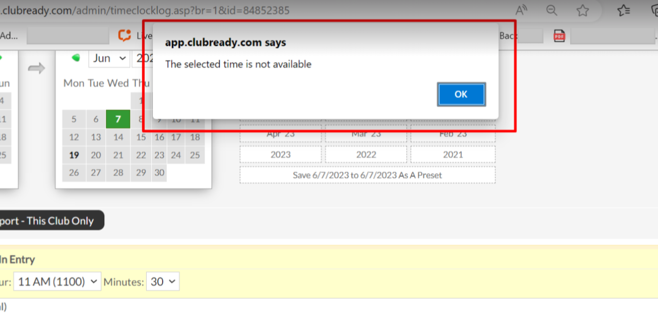 How-to: Edit Time Clock Entries – ClubReady Support