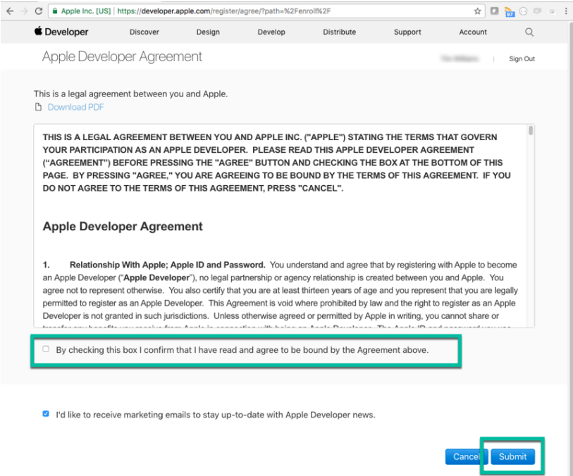 Set up an Apple Developer account – ClubReady Support