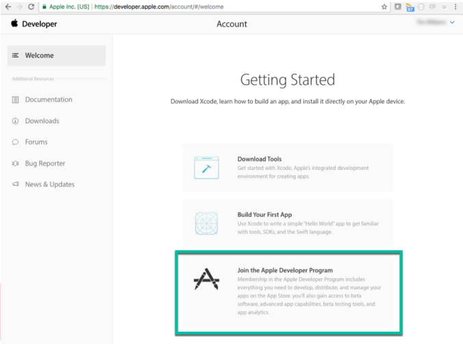 Set up an Apple Developer account – ClubReady Support