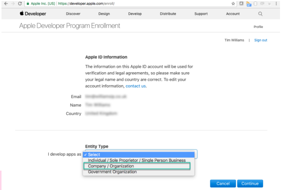 Set up an Apple Developer account – ClubReady Support