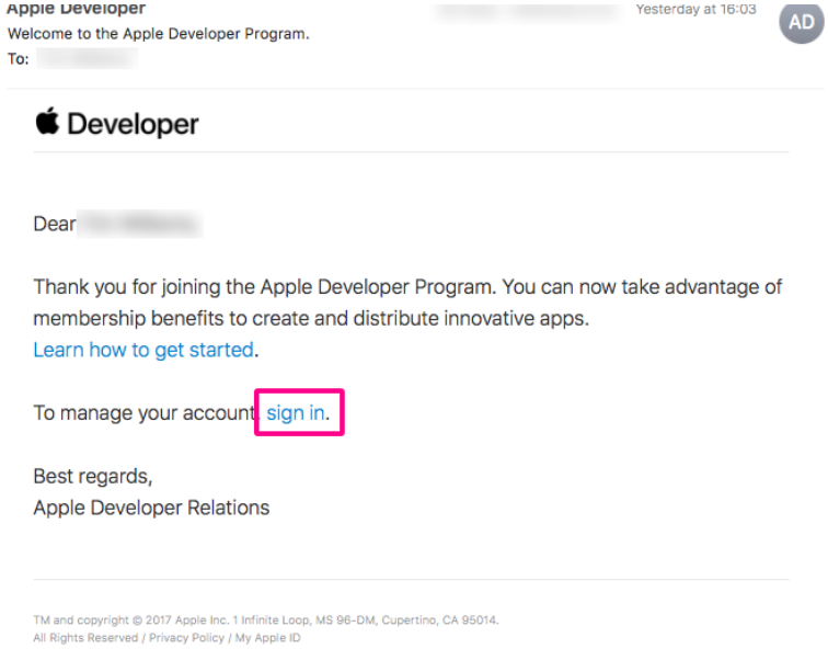 Set up an Apple Developer account – ClubReady Support