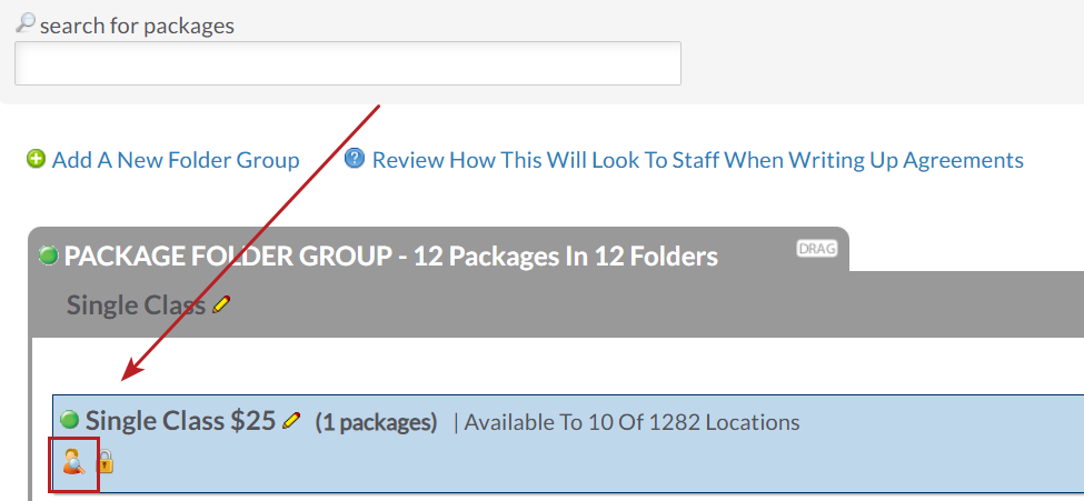 Set Regional Availability to Package Folder – ClubReady