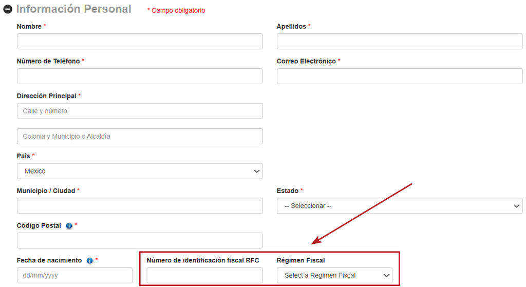 How-to: Add/Edit RFC ID (Registro Federal de Contribuyentes – Mexican ...