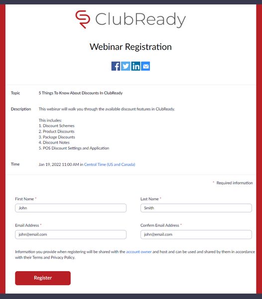 How To Register For A ClubReady Training Webinar – ClubReady Support